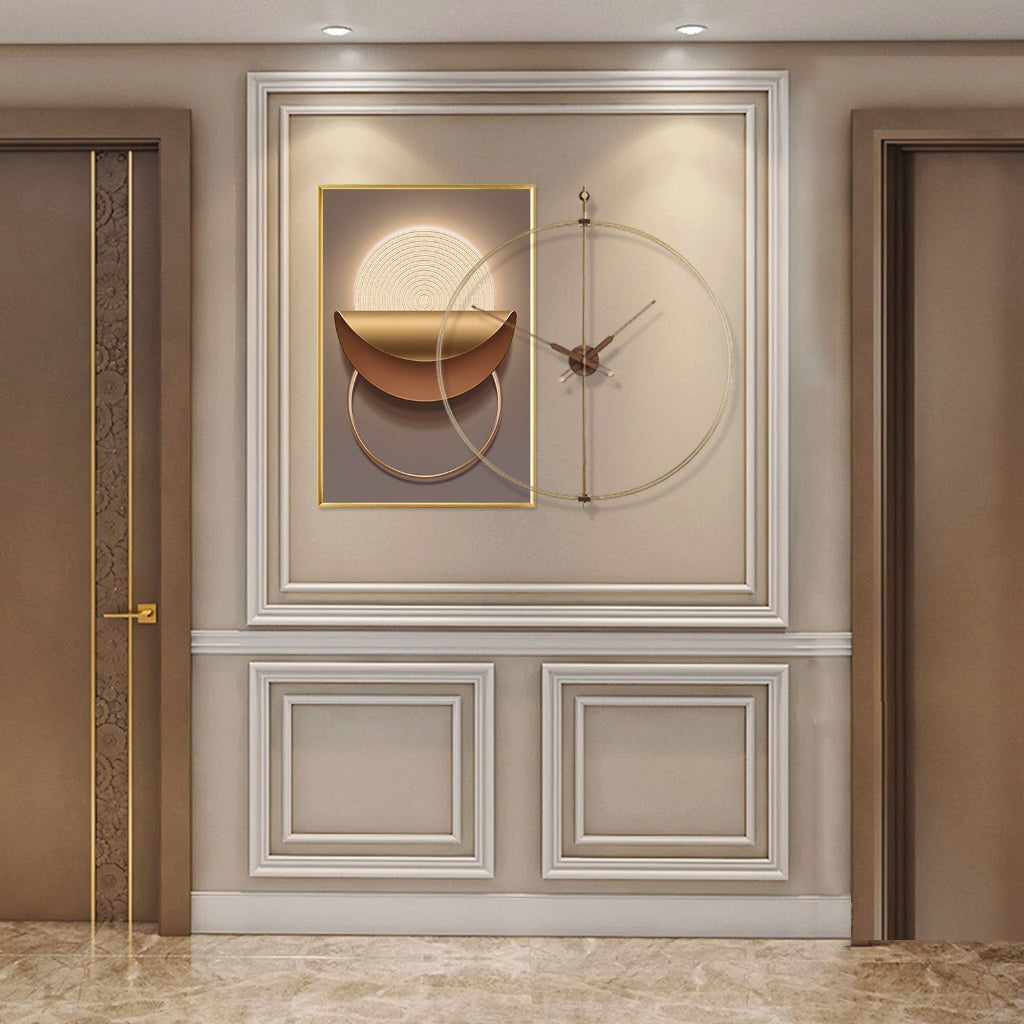 Buy Designer Art and Nomon Barcelona Gold Wall Clock | Spacio India