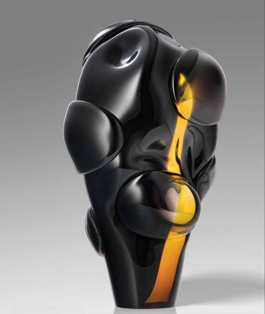 Glass Remis Sculpture Yellow Flash of Light (Limited Edition) | Spacio