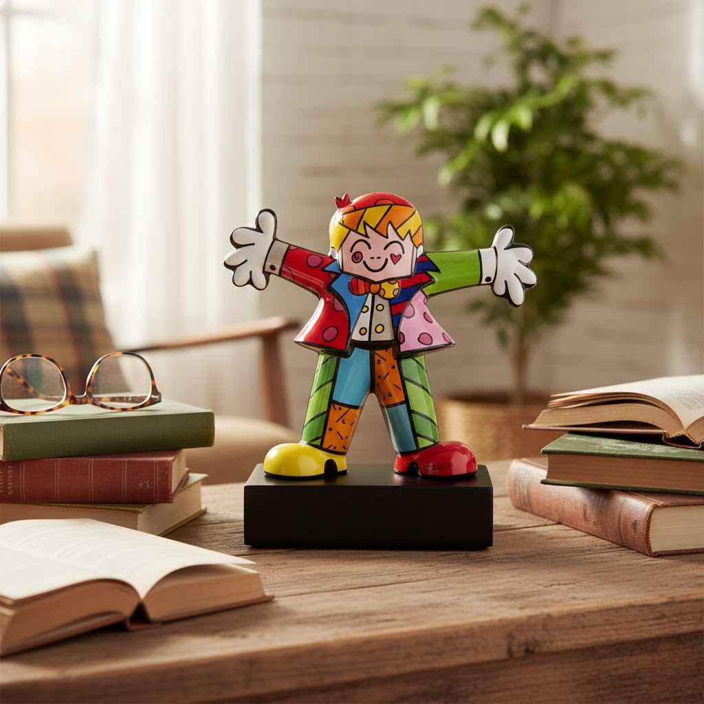 Hug Too Small Pop Art Sculpture by Romero Britto | Spacio