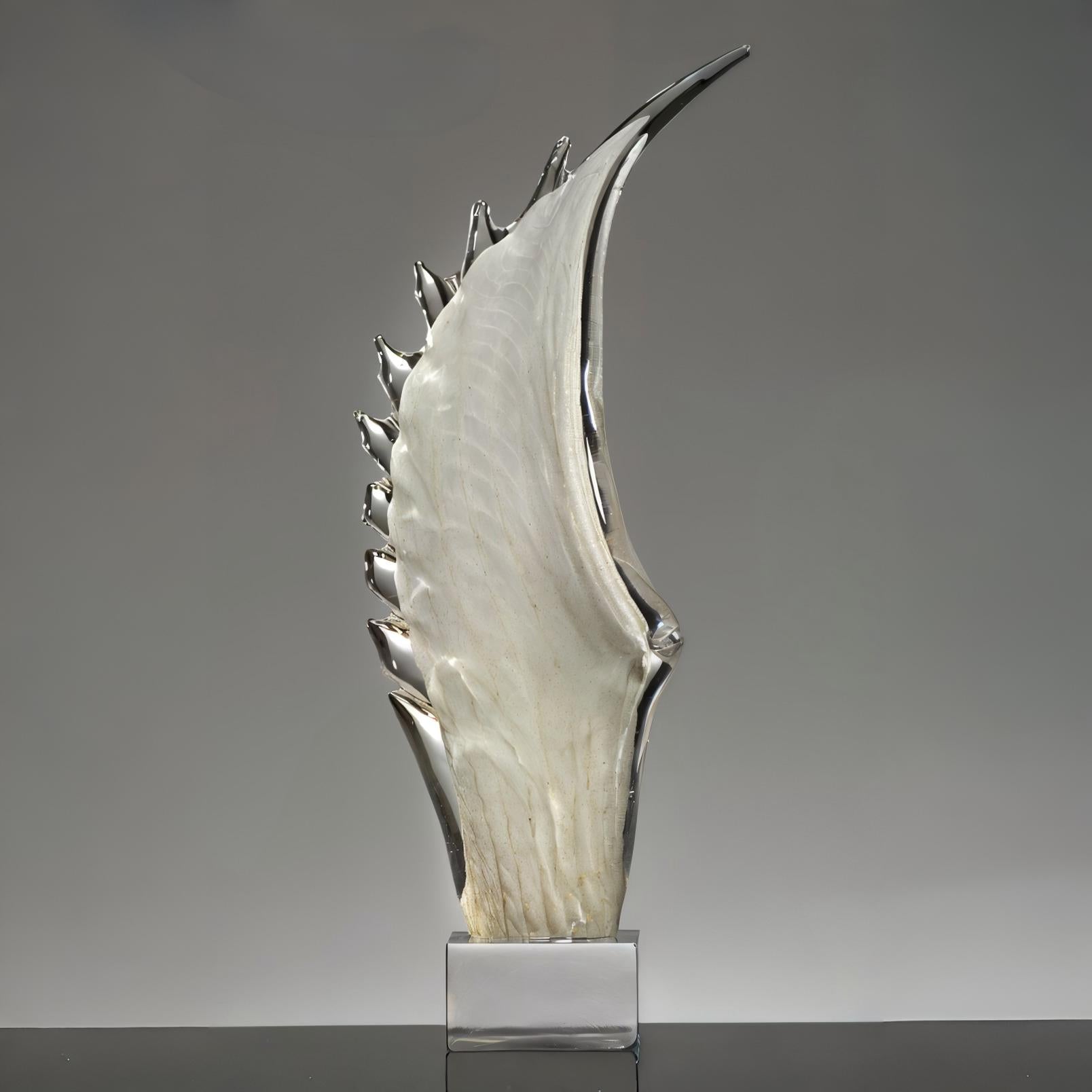 White Gold Wing Sculpture by Duccio Di Segna | Spacio