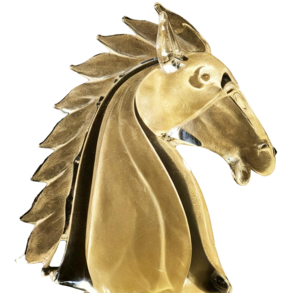 Duccio Di Segna Horse Head Large Transparent Gold | Spacio India