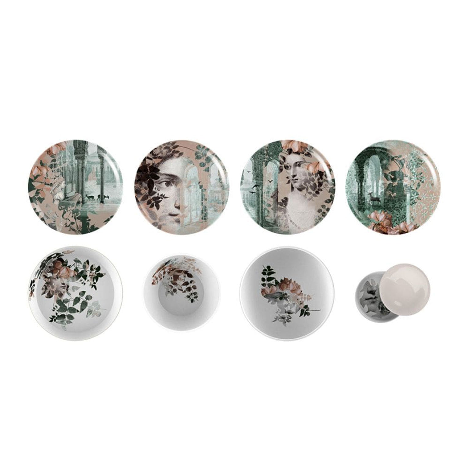 Buy Tableware Ibride Stack Table Yuan Alhambra Rose | Spacio India